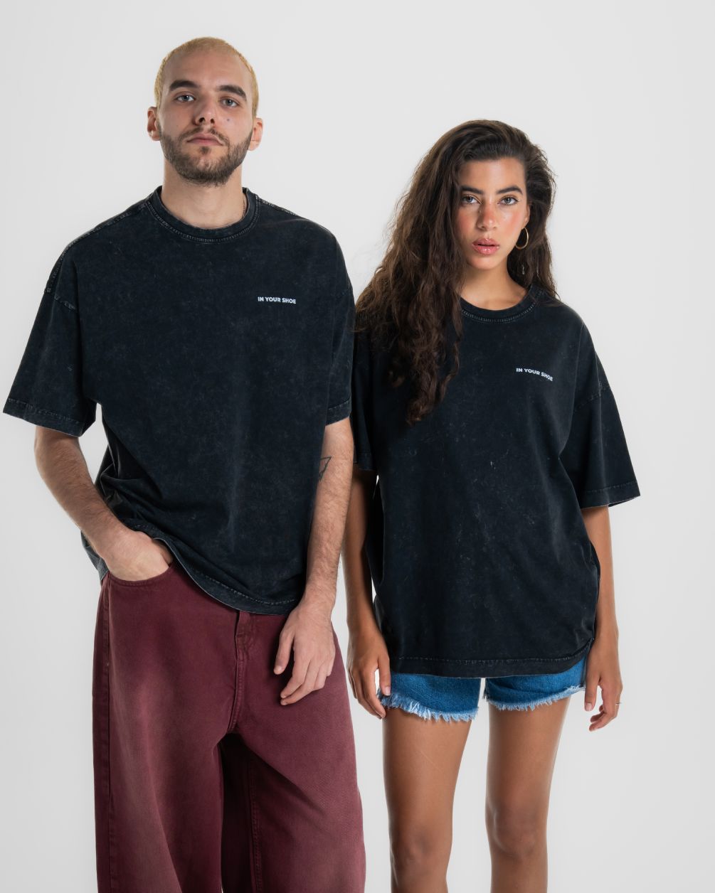 Black Acid Washed Oversized Tee - IN YOUR SHOE