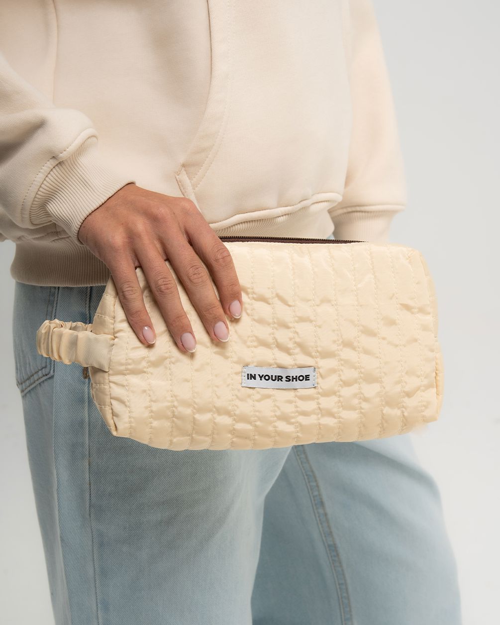 Creme Toiletry Bag - IN YOUR SHOE