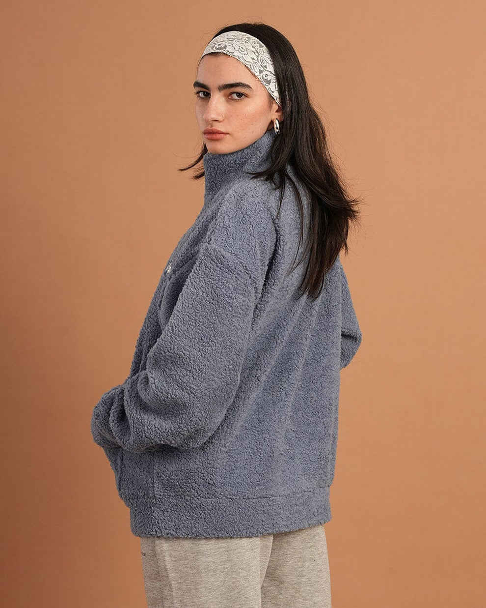 Sky Blue Fleece Jacket – IN YOUR SHOE