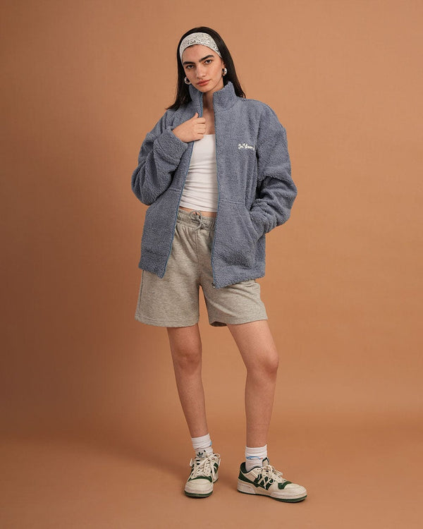 Sky Blue Fleece Jacket – IN YOUR SHOE